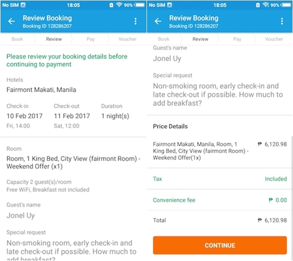 Booking Fairmont Hotel Using Traveloka